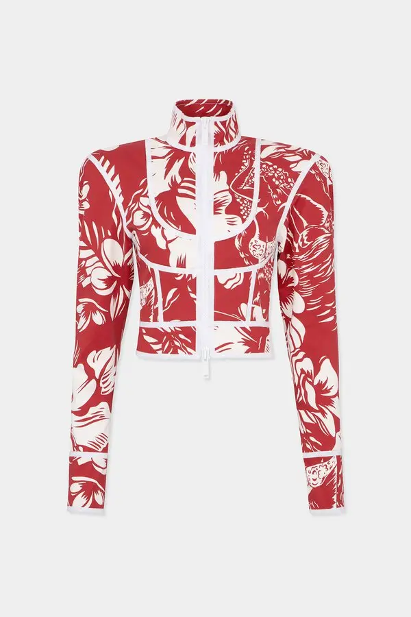 Dsquared2 Dancing Flowers Zip-up Jacket - Black