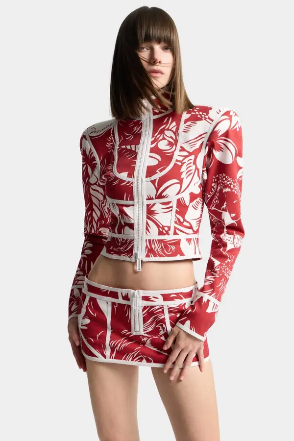 Dsquared2 Dancing Flowers Zip-up Jacket