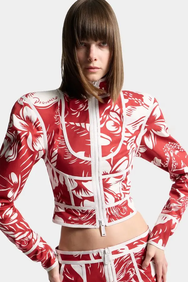 Dsquared2 Dancing Flowers Zip-up Jacket