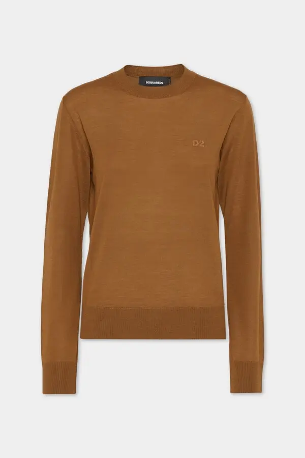Dsquared2 Wool Crewneck Pullover - Brown