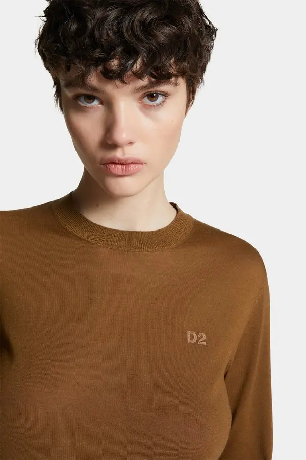 Dsquared2 Wool Crewneck Pullover - Brown
