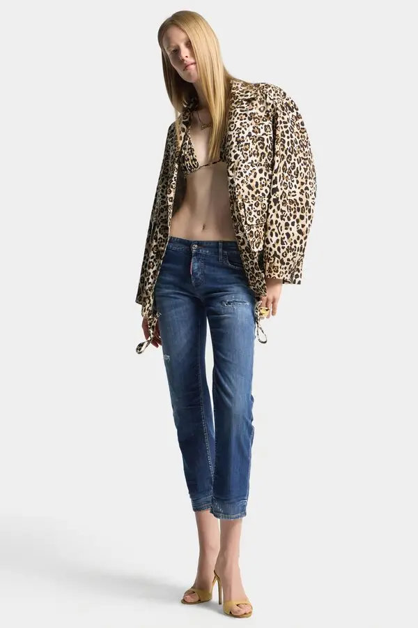Dsquared2 Wild2 Print Stretch Cotton Field Jacket