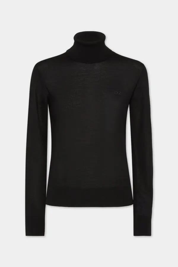 Dsquared2 Wool Turtleneck Pullover - Black