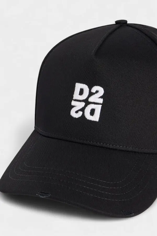 Dsquared2 Upside Down Logo Baseball Cap - Black