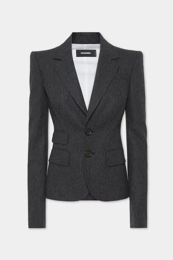Dsquared2 Bianca Pinstripe Wool Blazer - Fantasy