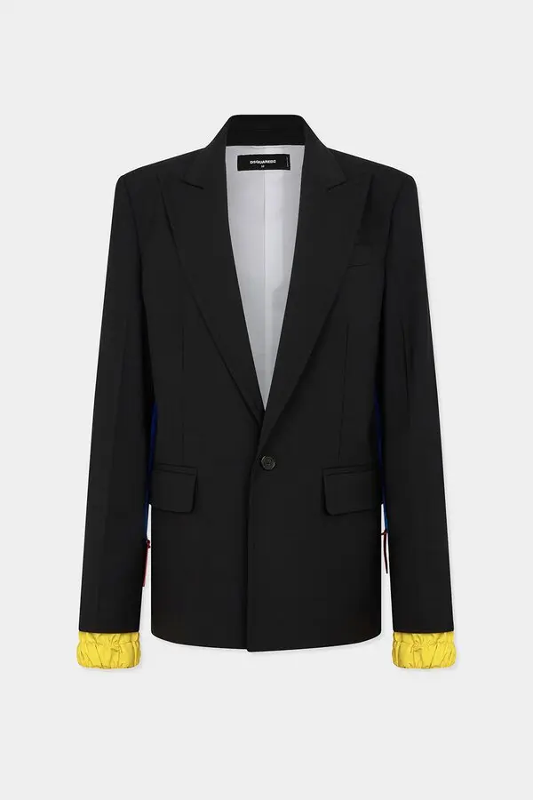 Dsquared2 Single-breasted Blazer With Contrast Cuffs