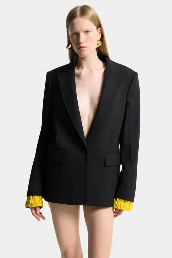 Dsquared2 Single-breasted Blazer With Contrast Cuffs