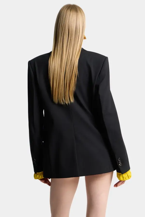 Dsquared2 Single-breasted Blazer With Contrast Cuffs