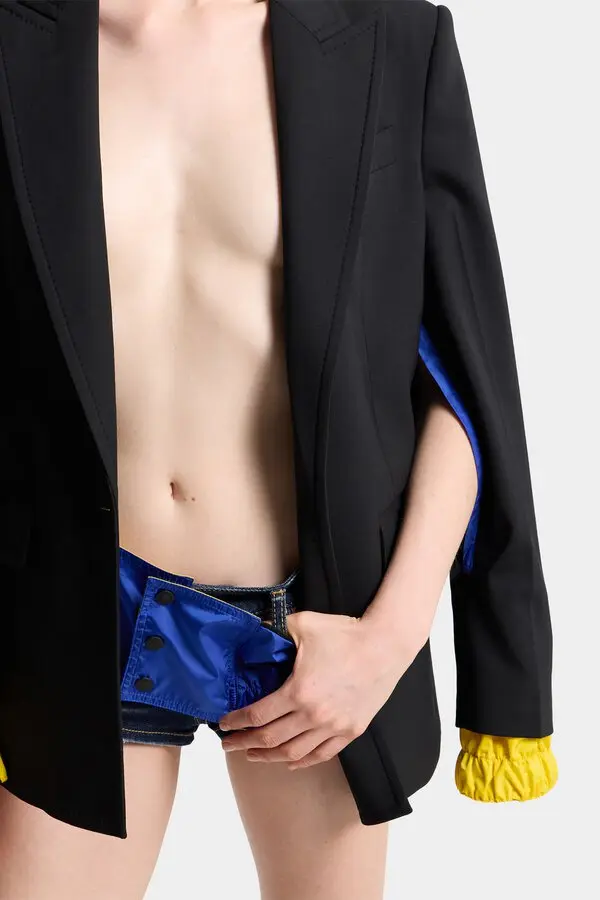 Dsquared2 Single-breasted Blazer With Contrast Cuffs