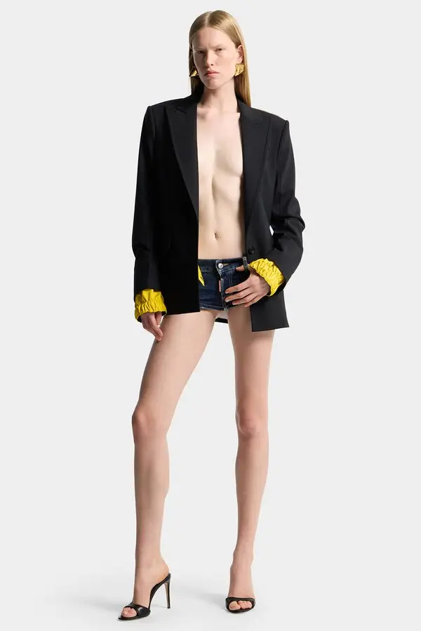 Dsquared2 Single-breasted Blazer With Contrast Cuffs