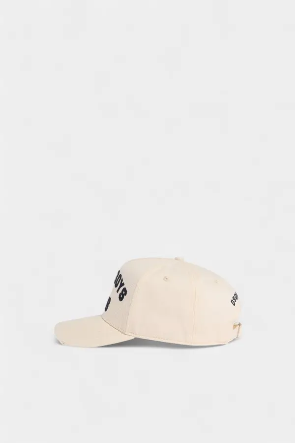 Dsquared2 College Baseball Cap With Slogan Patch - Beige