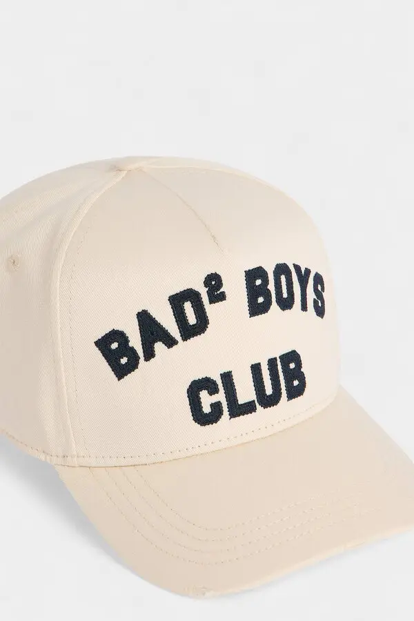 Dsquared2 College Baseball Cap With Slogan Patch - Beige