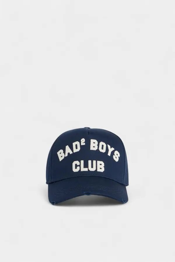 Dsquared2 College Baseball Cap With Slogan Patch - Blue