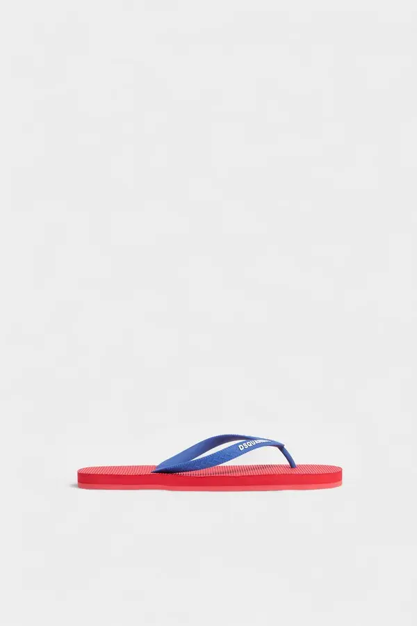 Dsquared2 Logo Flip Flops - Red