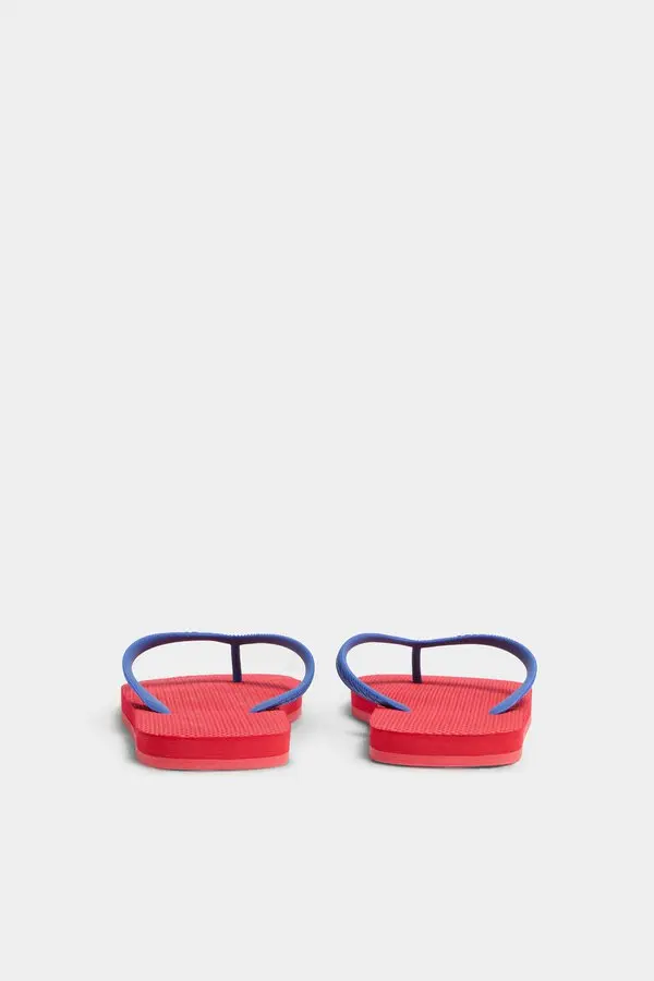 Dsquared2 Logo Flip Flops - Red