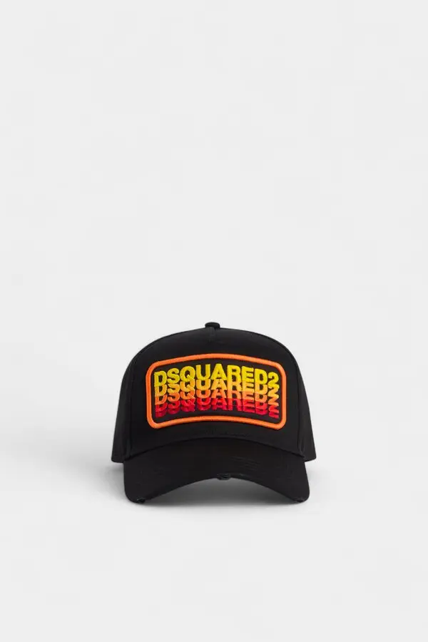 Dsquared2 Gabardine Baseball Cap With Logo Patch - Black