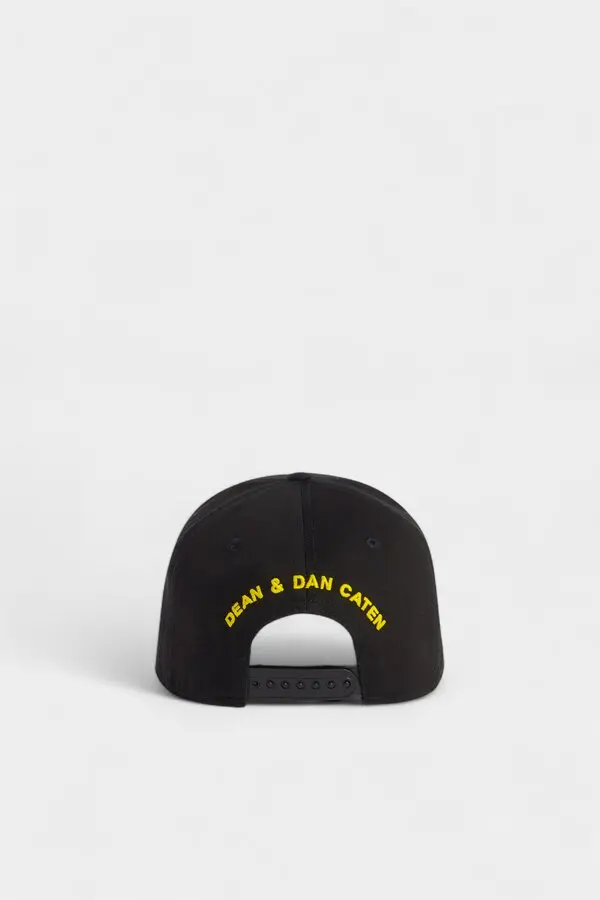 Dsquared2 Gabardine Baseball Cap With Logo Patch - Black