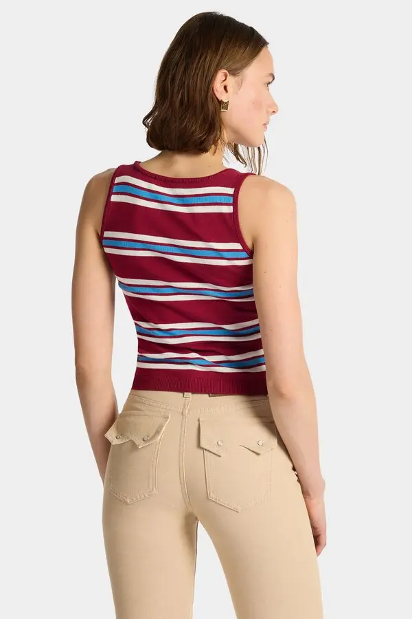 Dsquared2 Striped Knit Tank Top