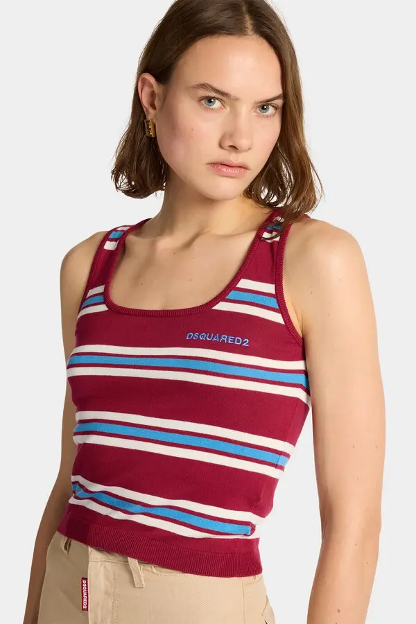 Dsquared2 Striped Knit Tank Top