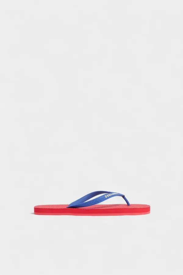 Dsquared2 Logo Flip Flops - Red