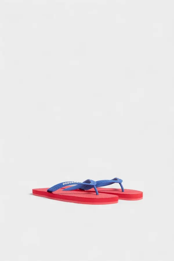 Dsquared2 Logo Flip Flops - Red