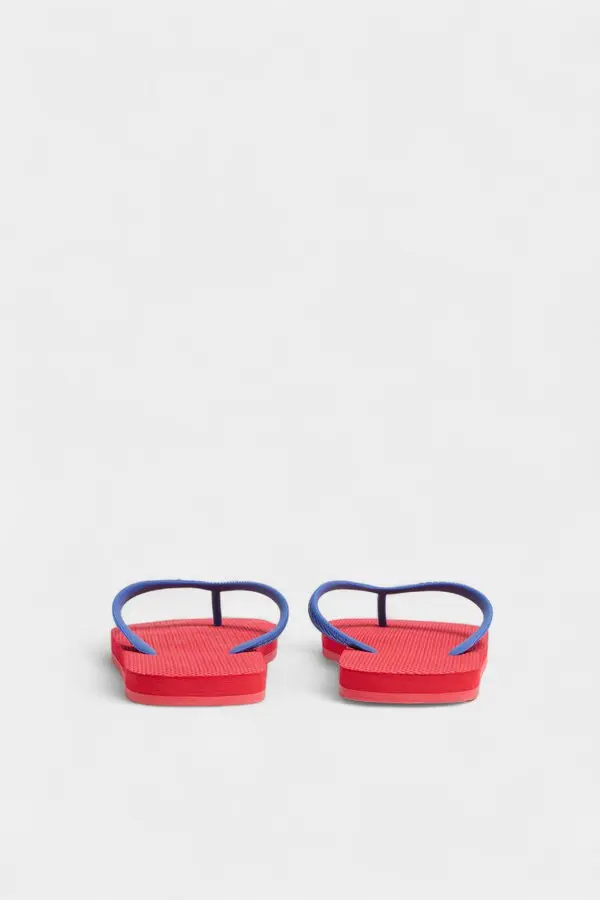 Dsquared2 Logo Flip Flops - Red