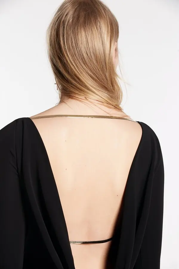 Dsquared2 Long Sleeve Open Back Gown