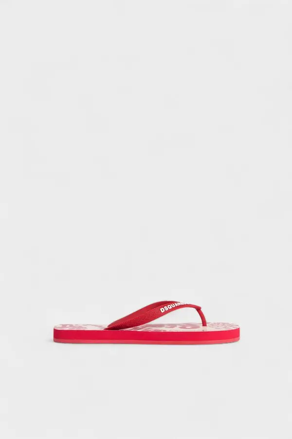 Dsquared2 Rebel Hibiscus Flip Flops - Fantasy