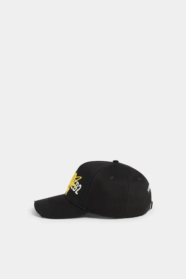 Dsquared2 Gabardine Baseball Cap With Maxi Lettering - Black