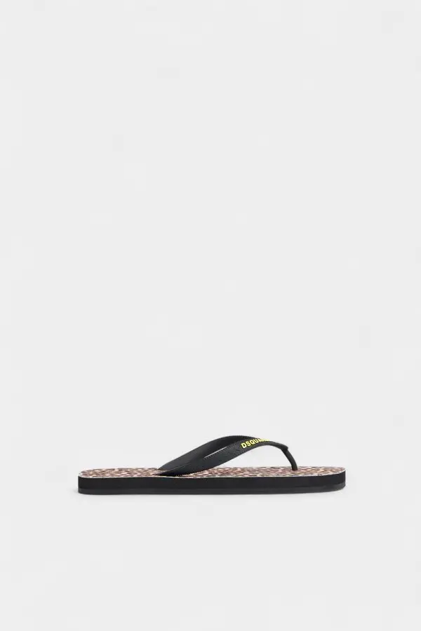 Dsquared2 Wild Flip Flops - Leopard