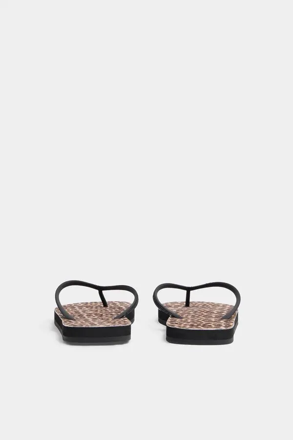 Dsquared2 Wild Flip Flops - Leopard