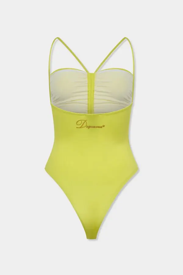 Dsquared2 Signature One-piece Swimsuit - Yellow