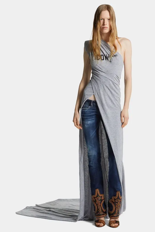 Dsquared2 One-shoulder Maxi Dress With Slit