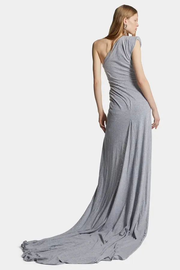Dsquared2 One-shoulder Maxi Dress With Slit