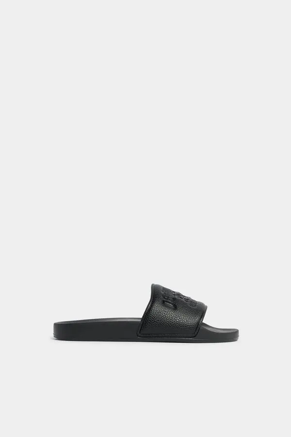 Dsquared2 Rebels Embossed Slides - Black