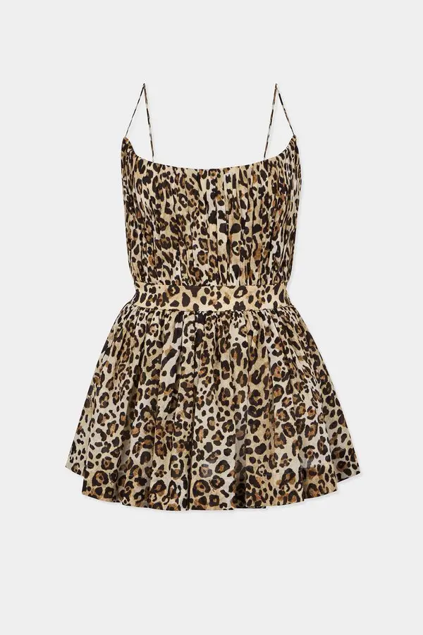 Dsquared2 Wild2 Print Silky Mini Dress - Black