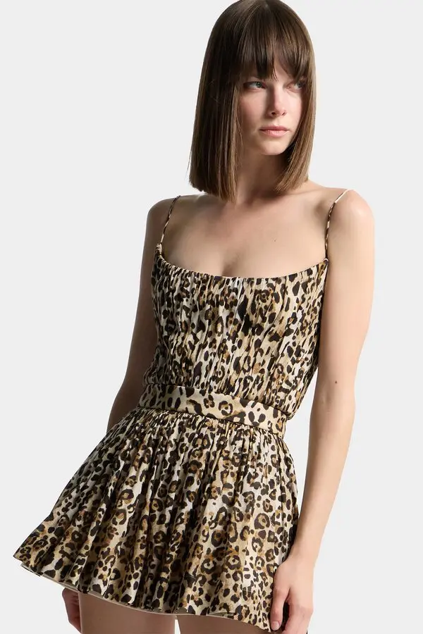 Dsquared2 Wild2 Print Silky Mini Dress