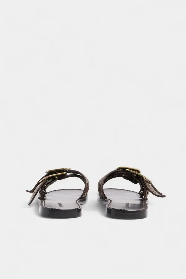 Dsquared2 Twin Flat Sandals With Studded Straps