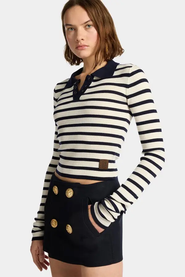 Dsquared2 Upside Down Striped Polo