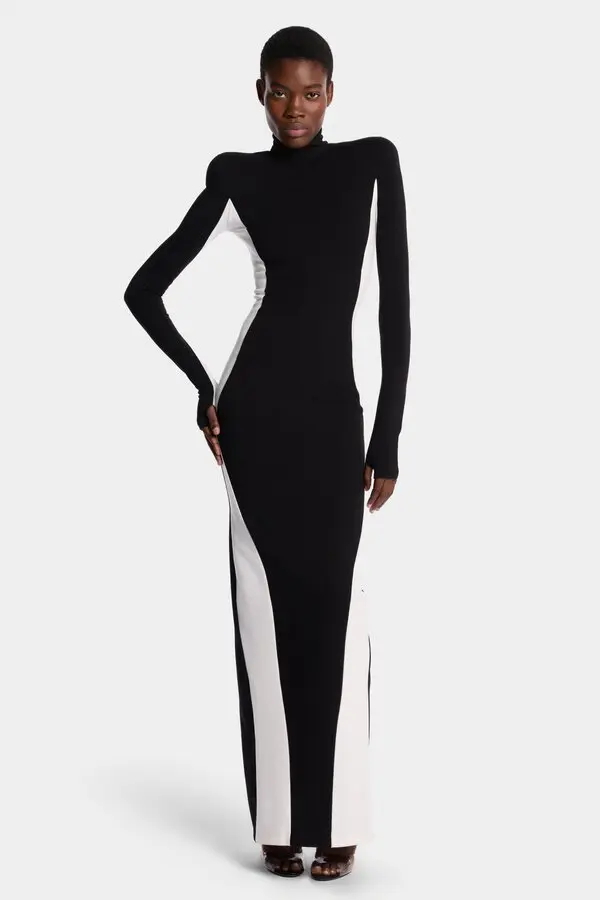 Dsquared2 Long Sleeve Jersey Maxi Dress