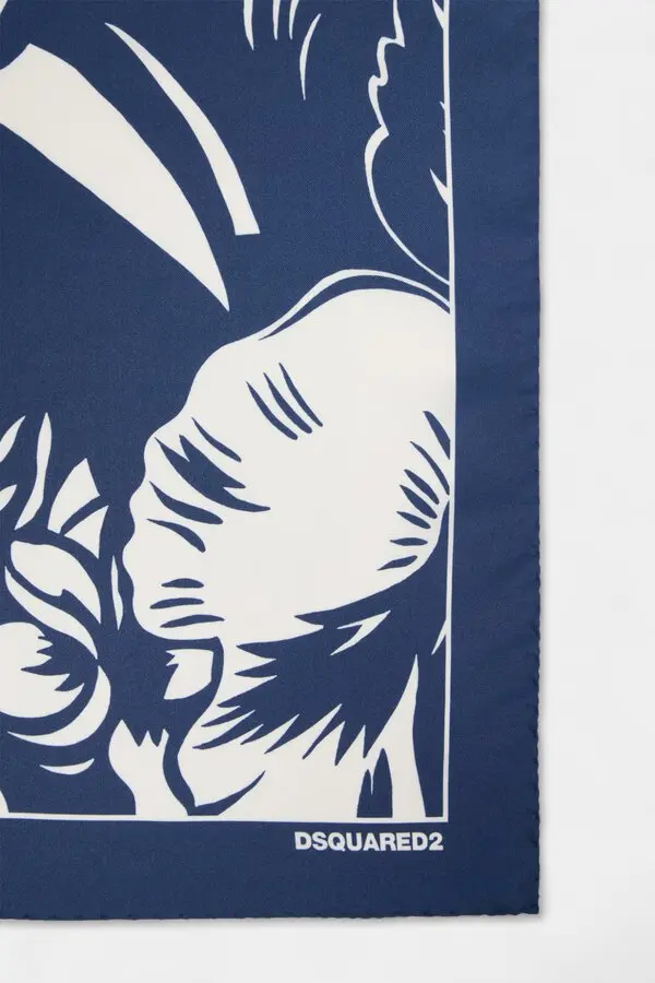 Dsquared2 Dancing Flowers Foulard - Blue