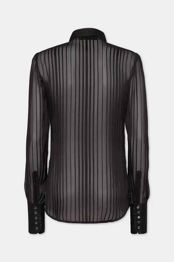Dsquared2 Bianca Striped Sheer Shirt