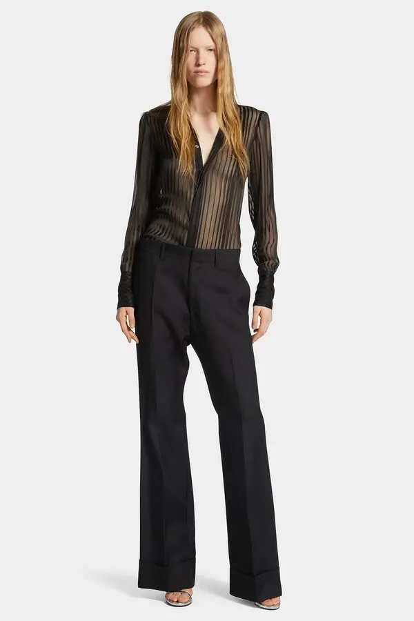 Dsquared2 Bianca Striped Sheer Shirt