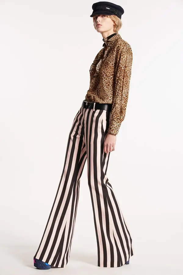Dsquared2 Super Flare Striped Trousers - Black