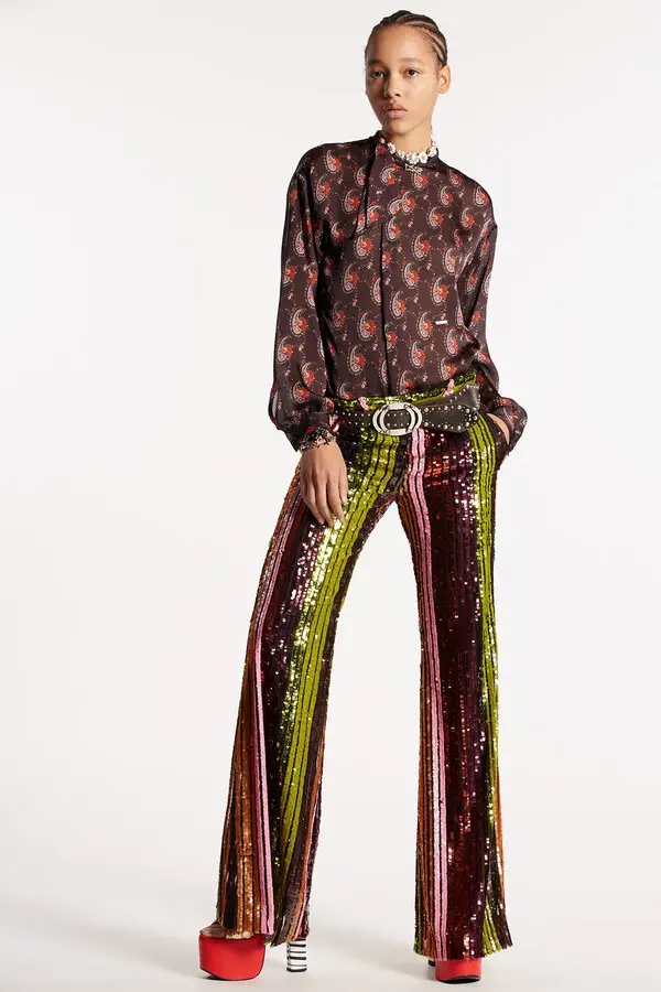 Dsquared2 Disco Queen Super Flare Pants - Blue