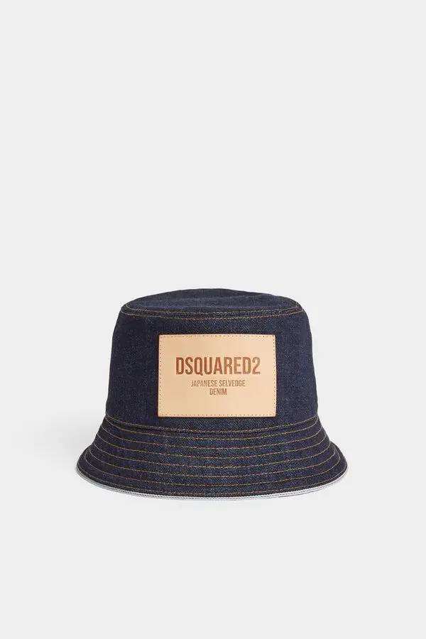 Dsquared2 Japanese Selvedge Denim Bucket Hat - Blue