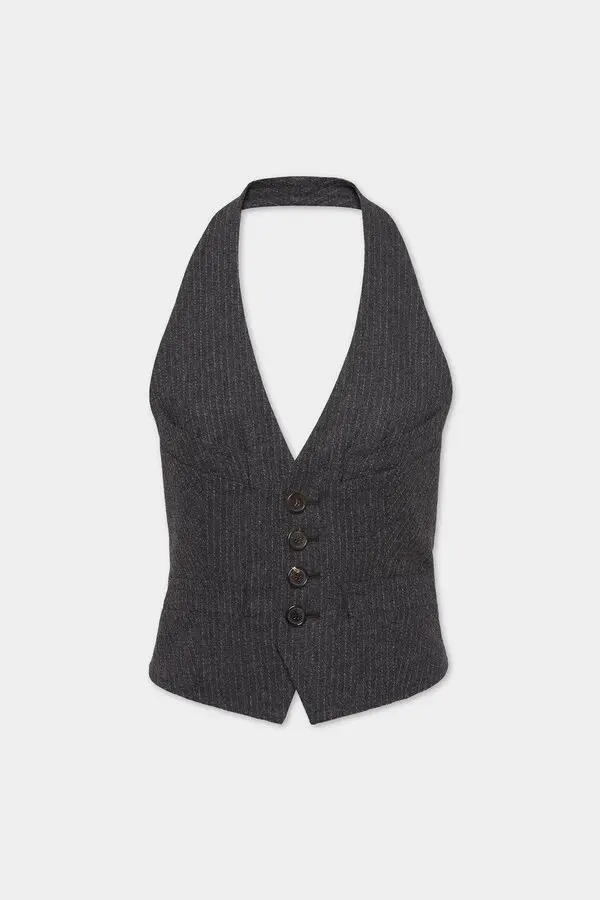 Dsquared2 Bianca Pinstripe Waistcoat - Fantasy
