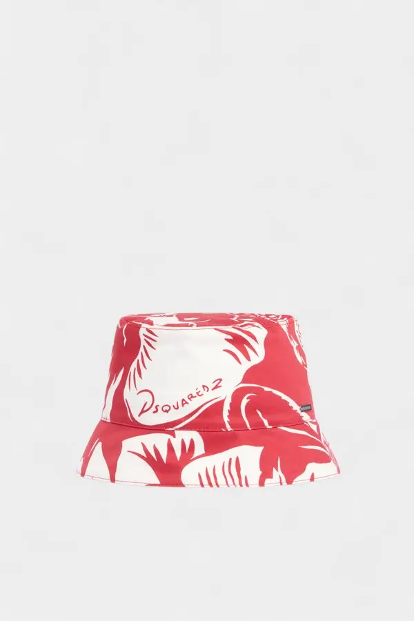 Dsquared2 Dancing Flowers Bucket Hat - Red