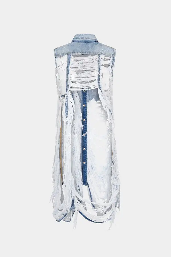 Dsquared2 Super Destroyed Denim Dress