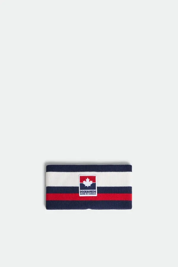 Dsquared2 Maple Leaf Knitted Headwarmer - Blue